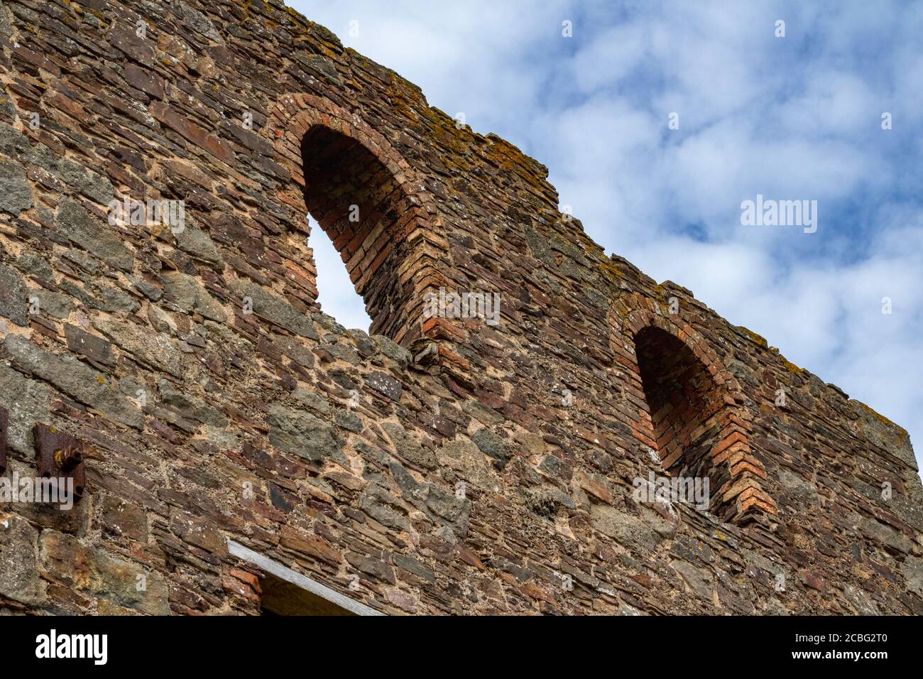Detailed Upper Window Structural View of Whim Engine House; Looking up ...
