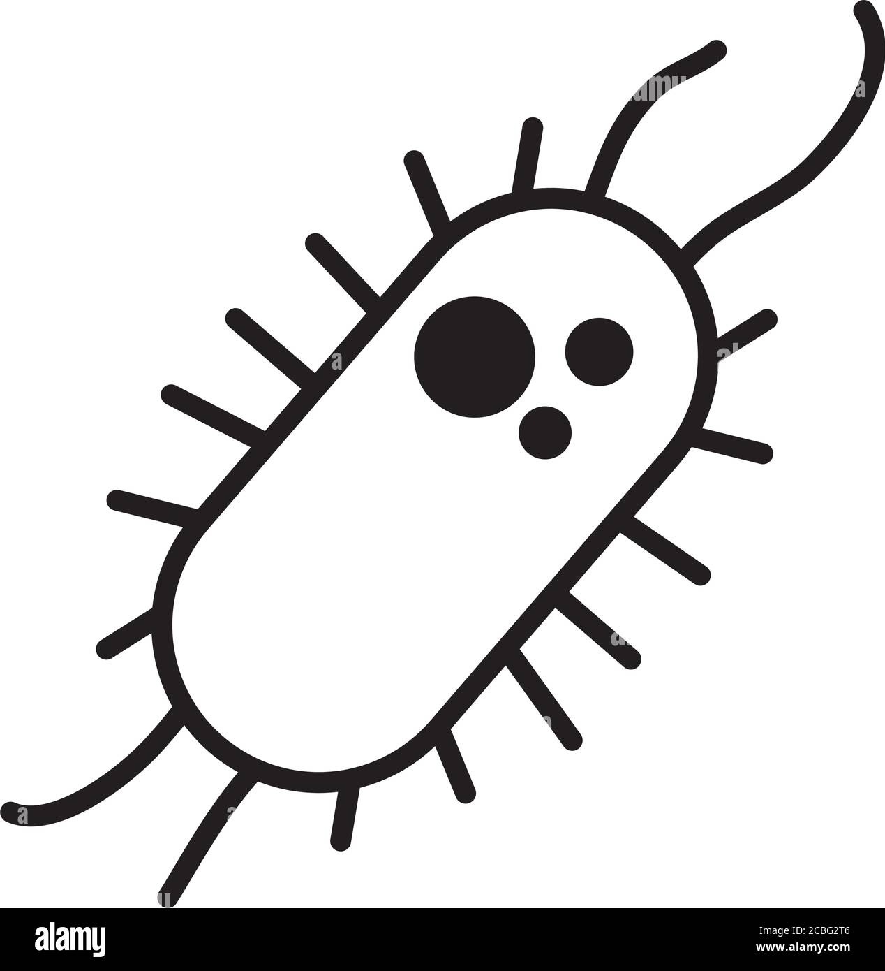 cancer cell shape icon over white background, line style, vector ...