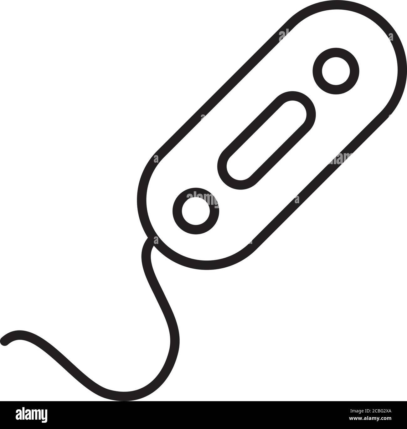 bacteria of cholera icon over white background, line style, vector ...