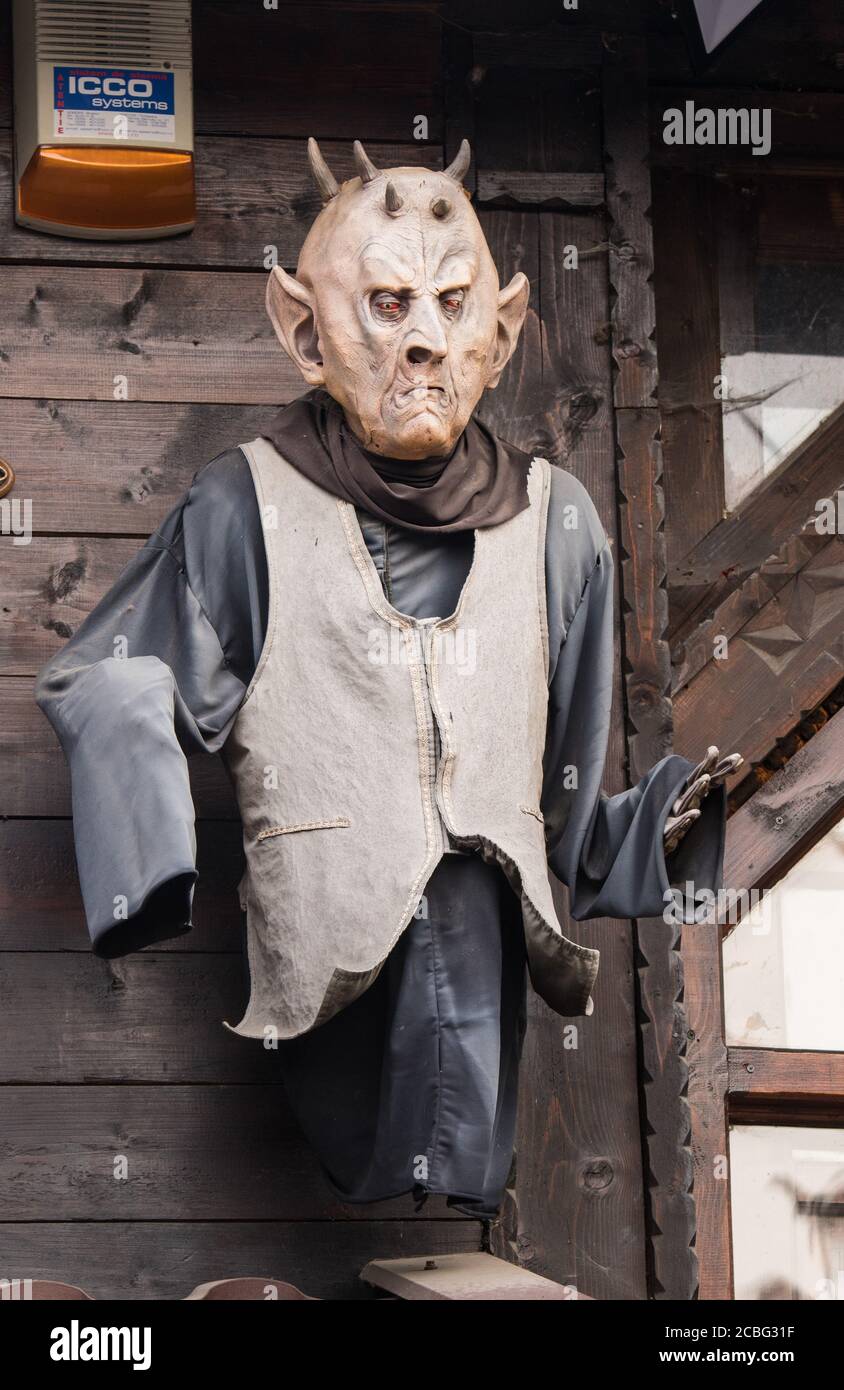 Brasov, Romania-June 14 2018 : Traditional folk Romanian mask of ...