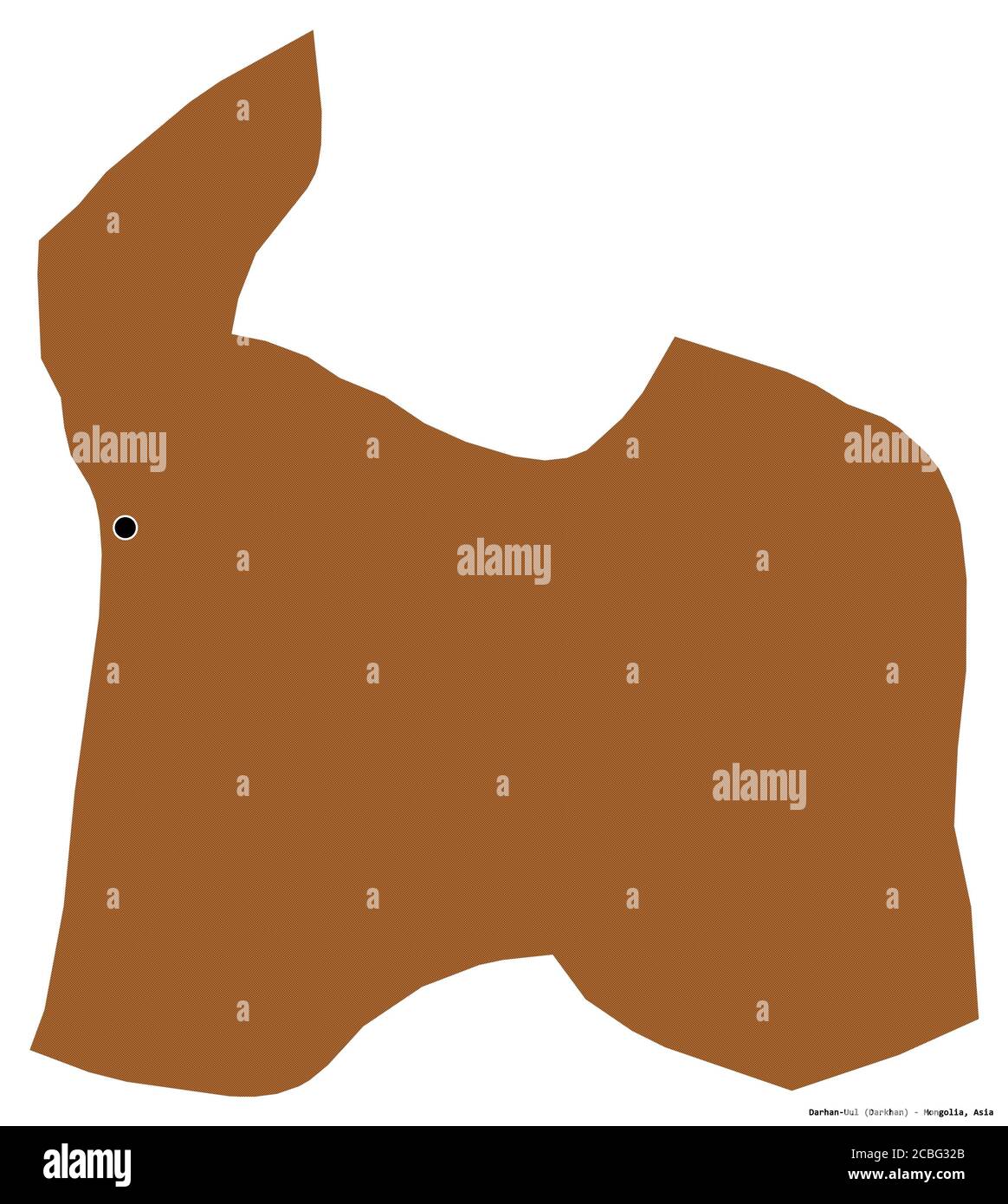 Shape of Darhan-Uul, municipality of Mongolia, with its capital ...