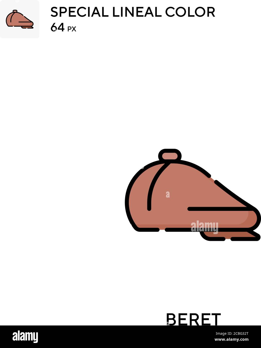 Beret Simple vector icon. Beret icons for your business project Stock ...