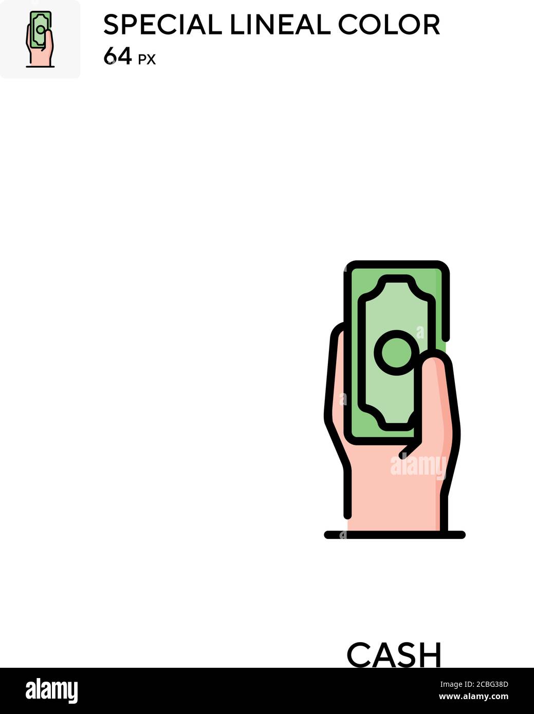 Cash Simple vector icon. Cash icons for your business project Stock ...