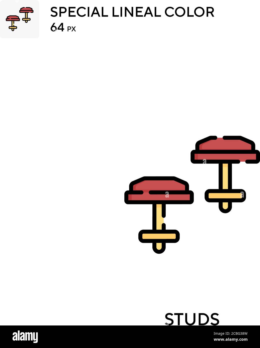 Studs Simple vector icon. Studs icons for your business project Stock ...