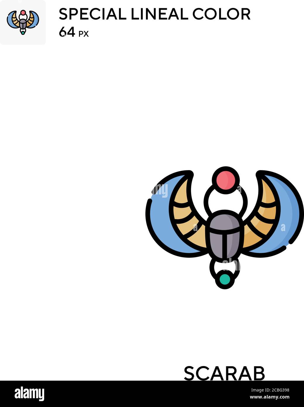 Scarab Simple vector icon. Scarab icons for your business project Stock ...
