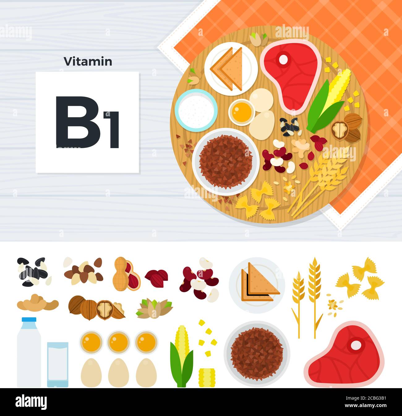 Products with vitamin B1 Stock Vector Image & Art - Alamy