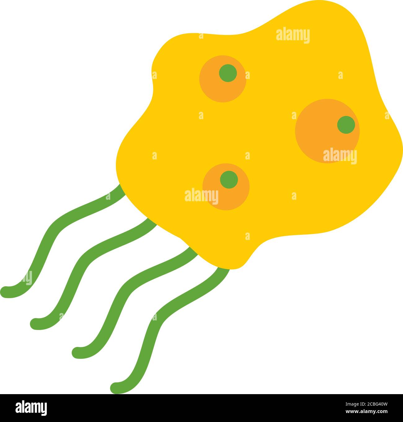helicobacter shape icon over white background, flat style, vector ...