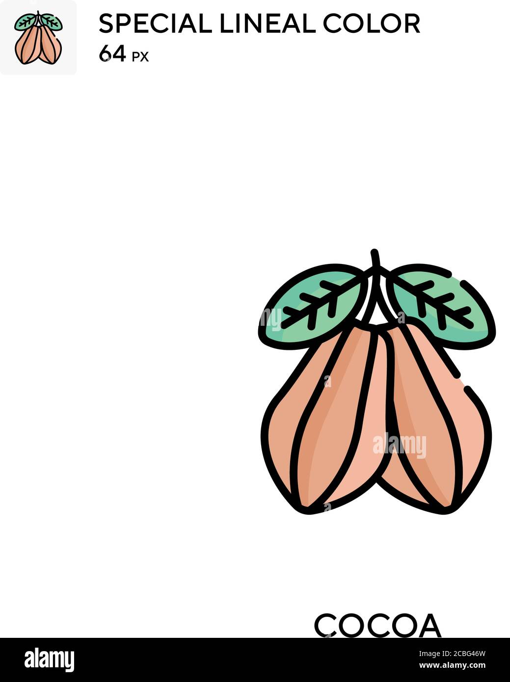 Cocoa Simple vector icon. Cocoa icons for your business project Stock ...