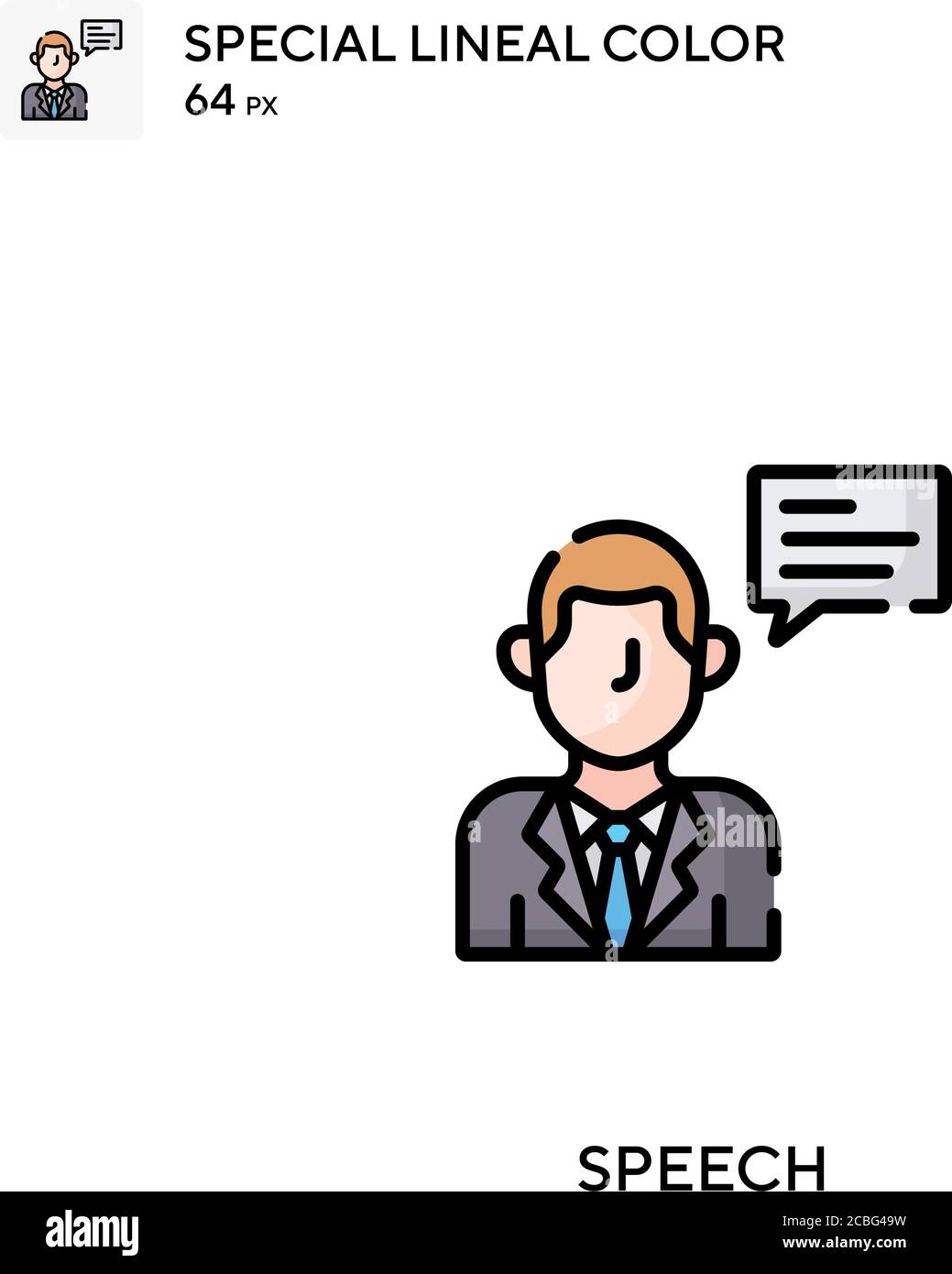 Speech Simple vector icon. Speech icons for your business project Stock ...