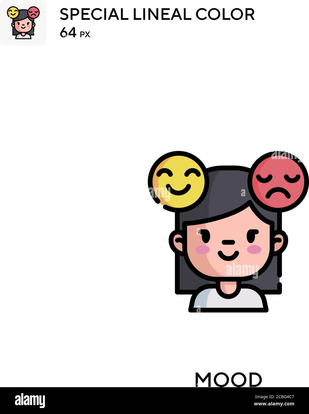 Mood Simple vector icon. Mood icons for your business project Stock ...