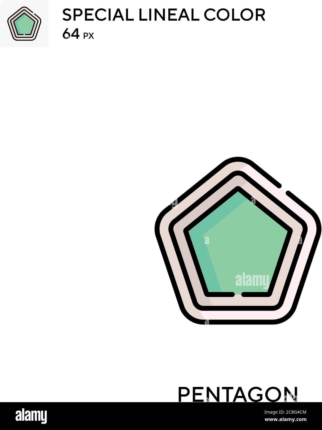 Pentagon Simple vector icon. Pentagon icons for your business project ...