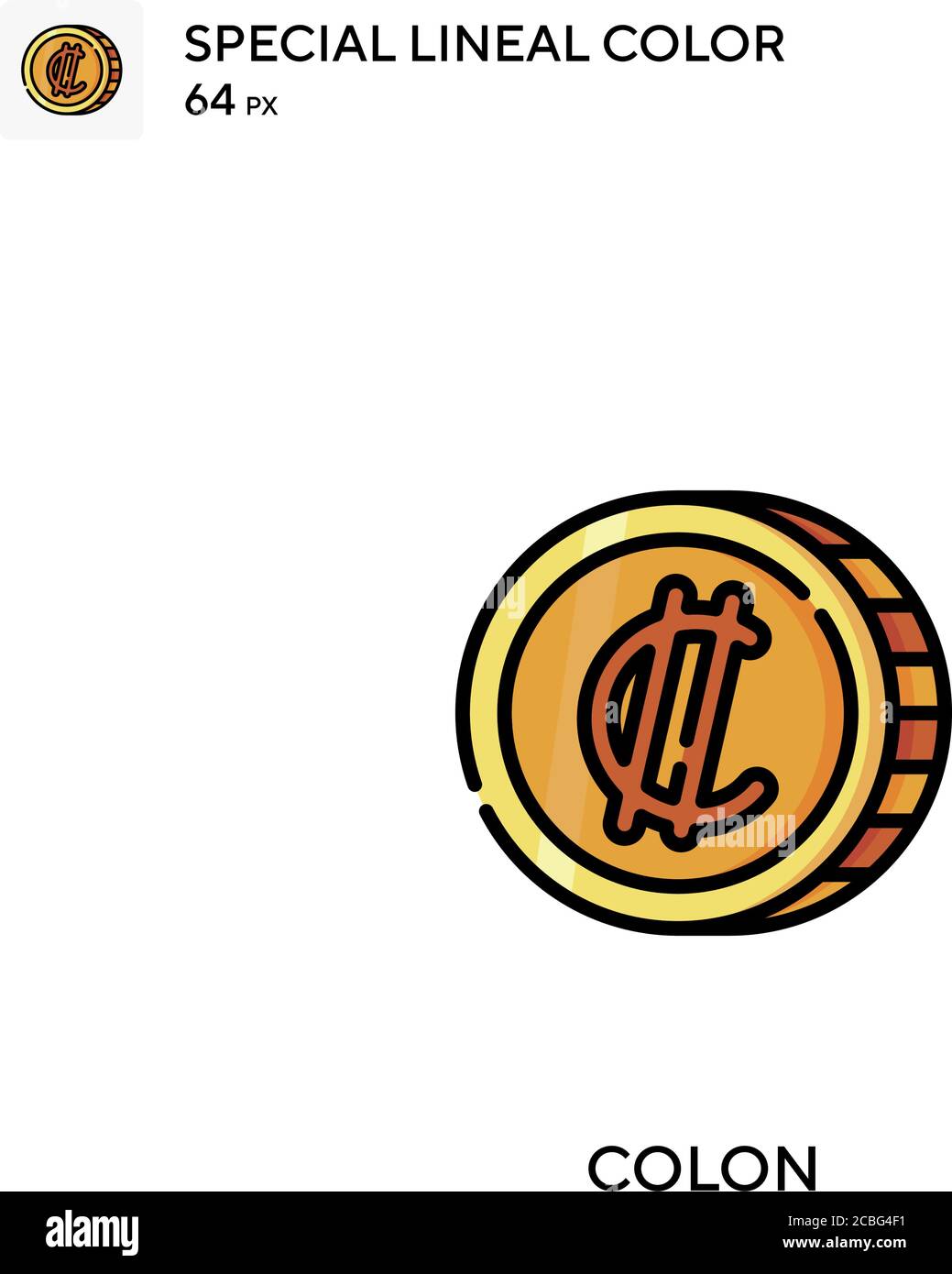 Colon Simple vector icon. Colon icons for your business project Stock ...