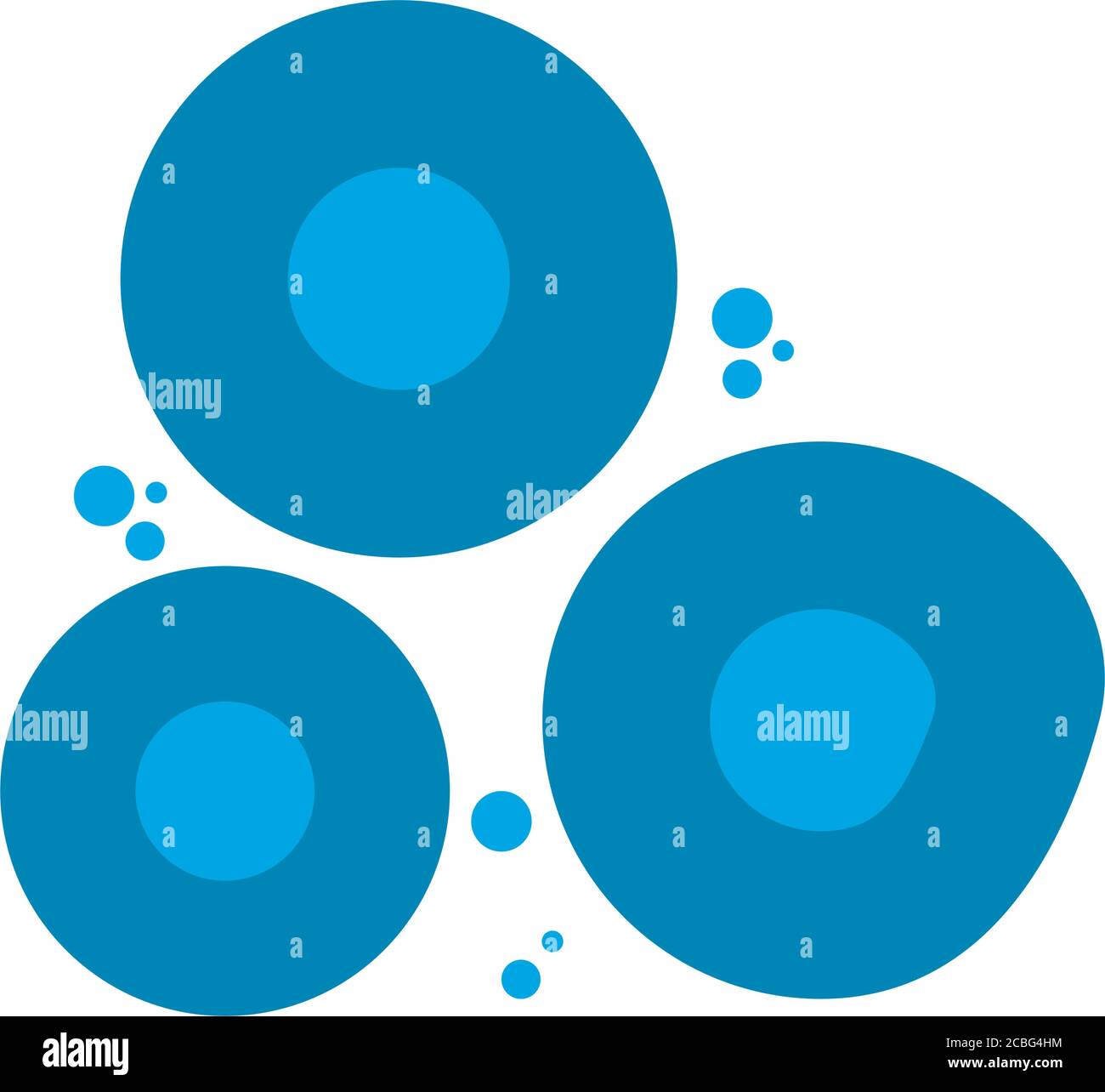 streptococcus bacterias icon over white background, flat style, vector ...