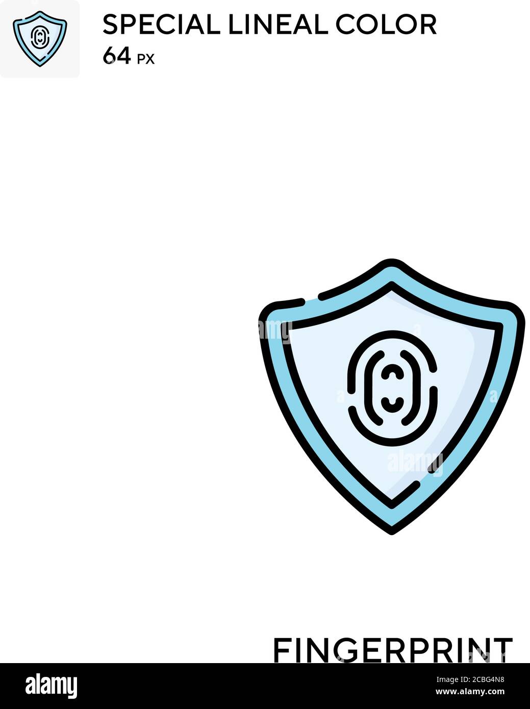 Fingerprint Simple vector icon. Fingerprint icons for your business ...