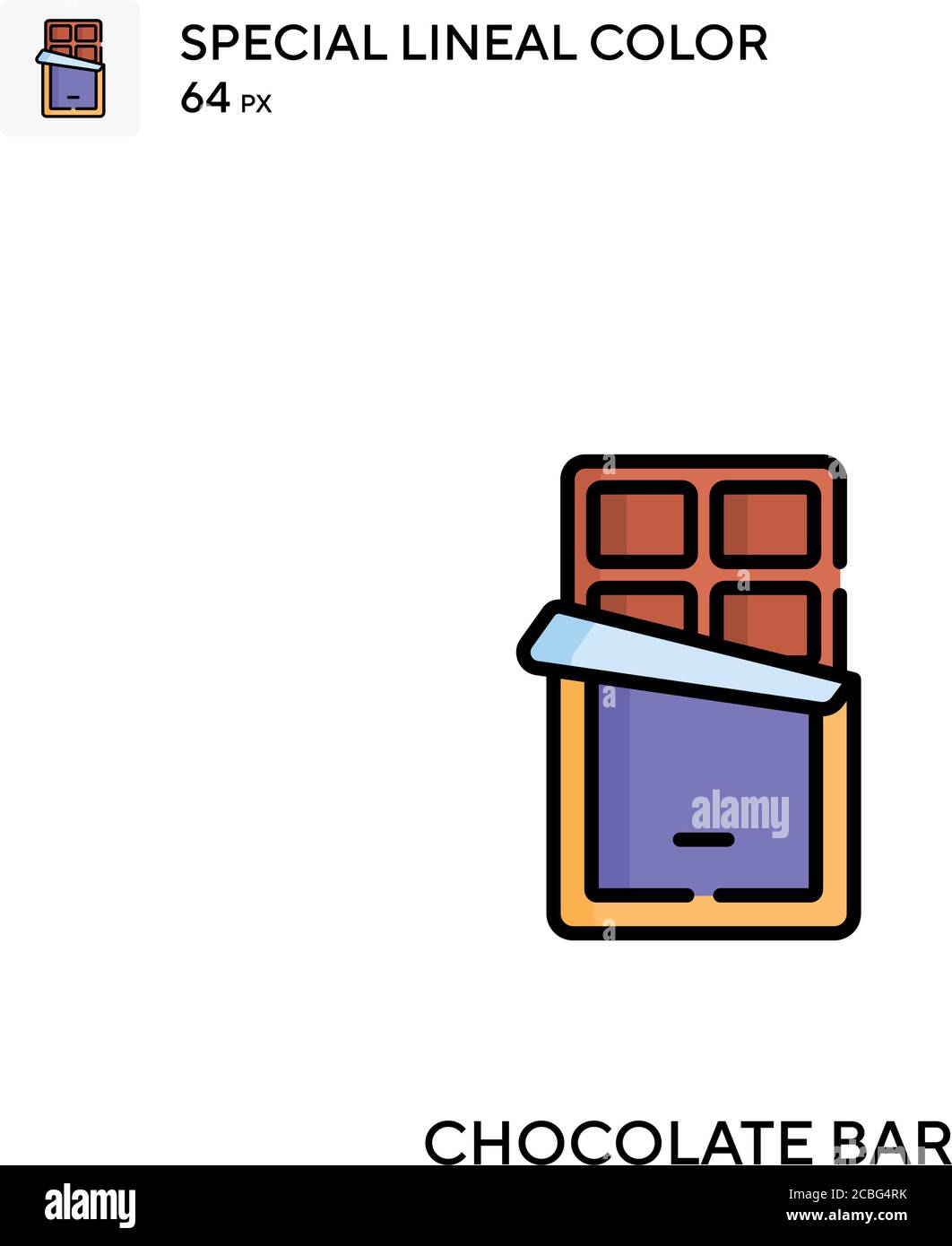 Chocolate bar Simple vector icon. Chocolate bar icons for your business ...