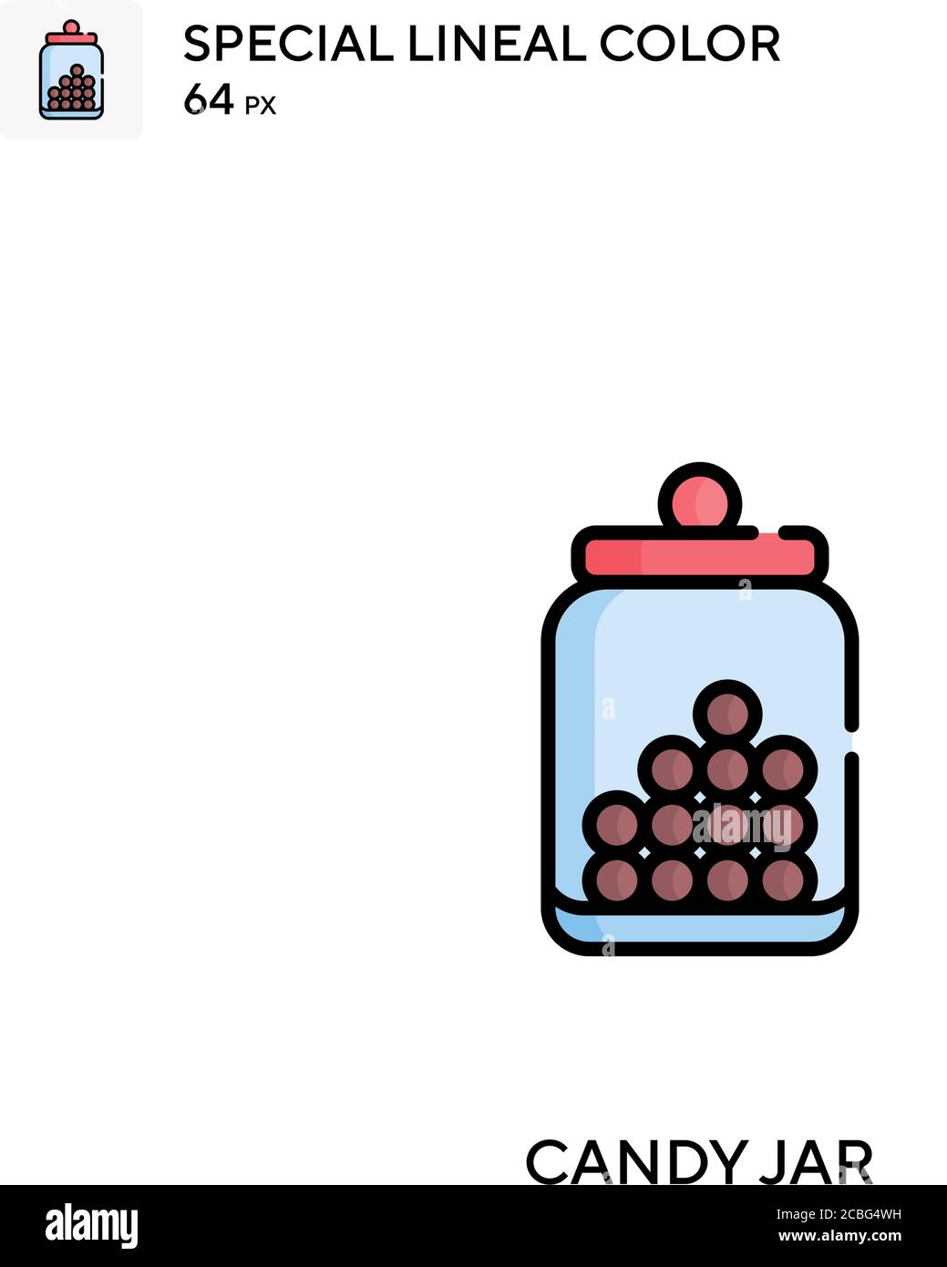Candy jar Simple vector icon. Candy jar icons for your business project ...