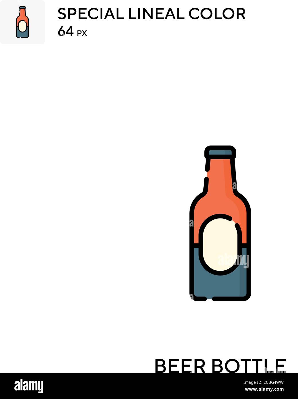 Beer bottle Simple vector icon. Beer bottle icons for your business ...