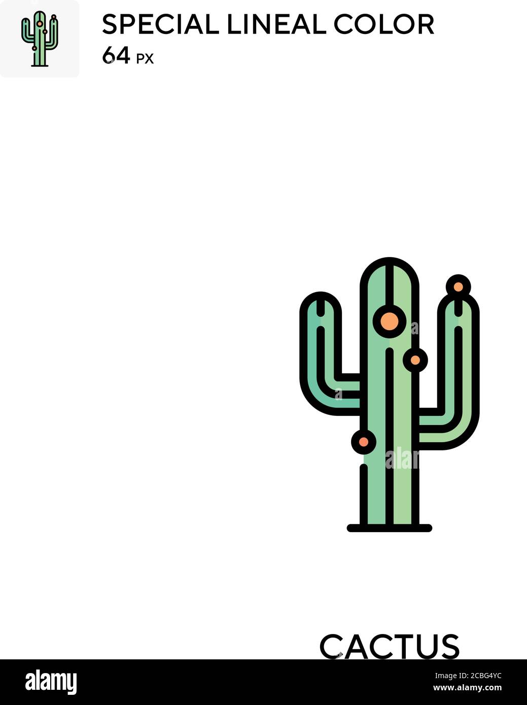 Cactus Simple vector icon. Cactus icons for your business project Stock ...