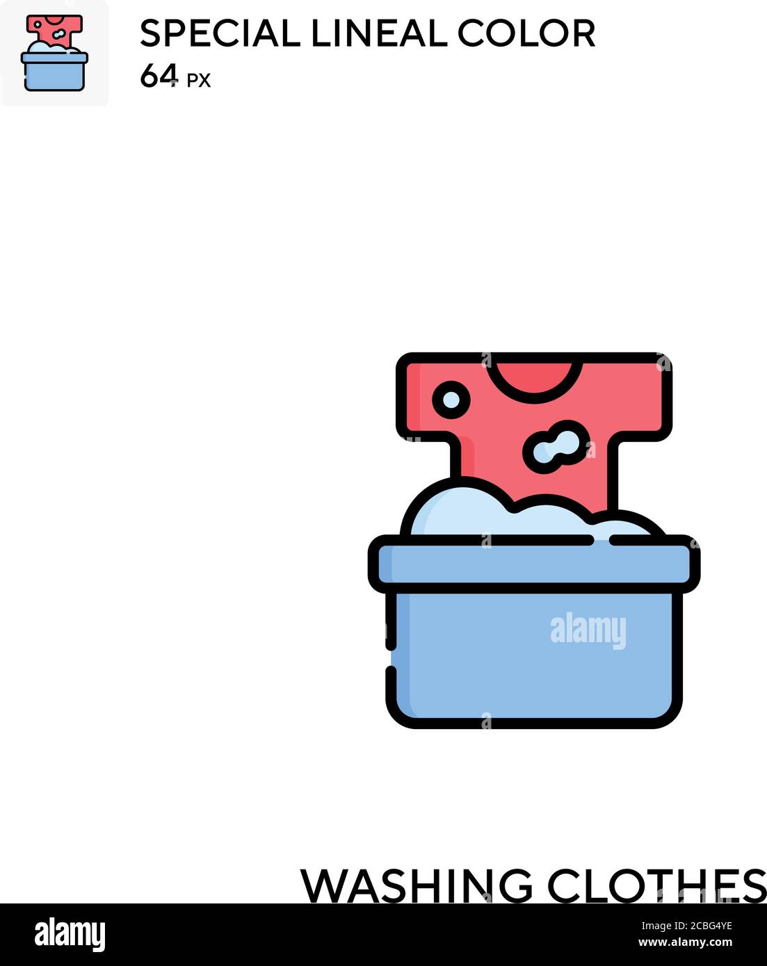 Washing clothes Simple vector icon. Washing clothes icons for your ...