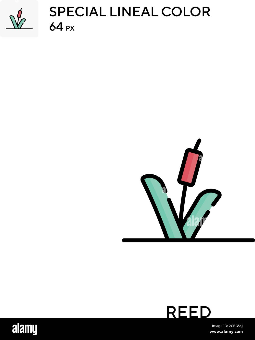 Reed Simple vector icon. Reed icons for your business project Stock ...