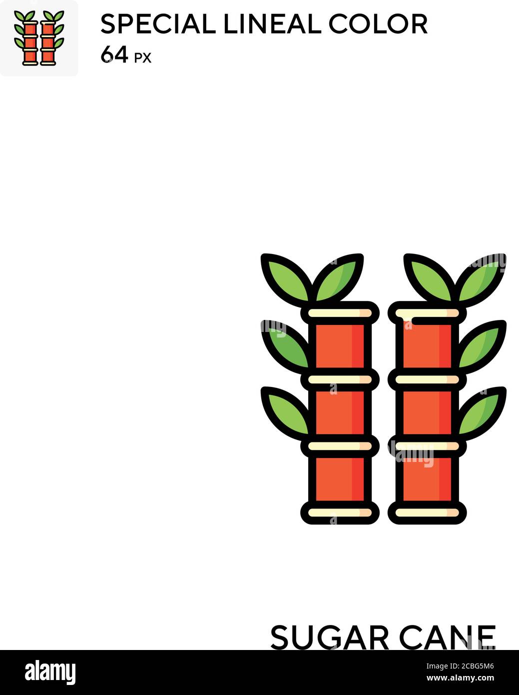 Sugar cane Simple vector icon. Sugar cane icons for your business project Stock Vector Image ...