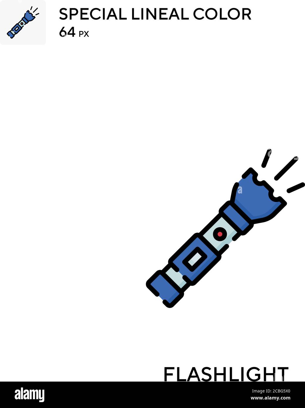 Flashlight Simple vector icon. Flashlight icons for your business ...