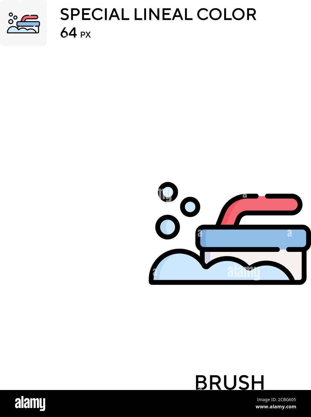 Brush Simple vector icon. Brush icons for your business project Stock ...