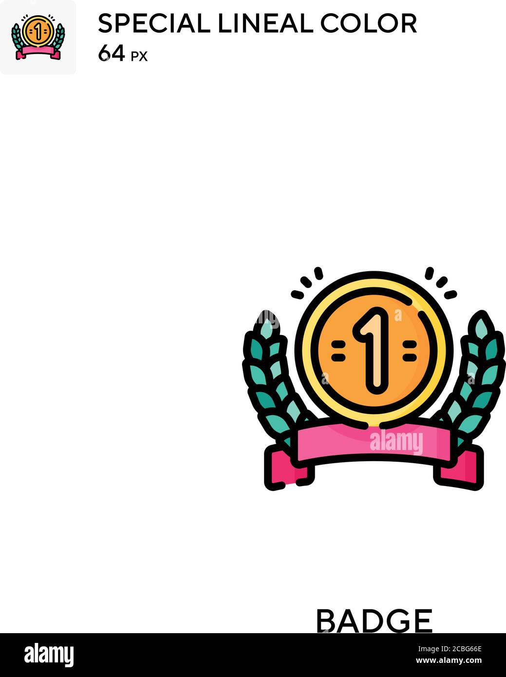 Badge Simple vector icon. Badge icons for your business project Stock ...