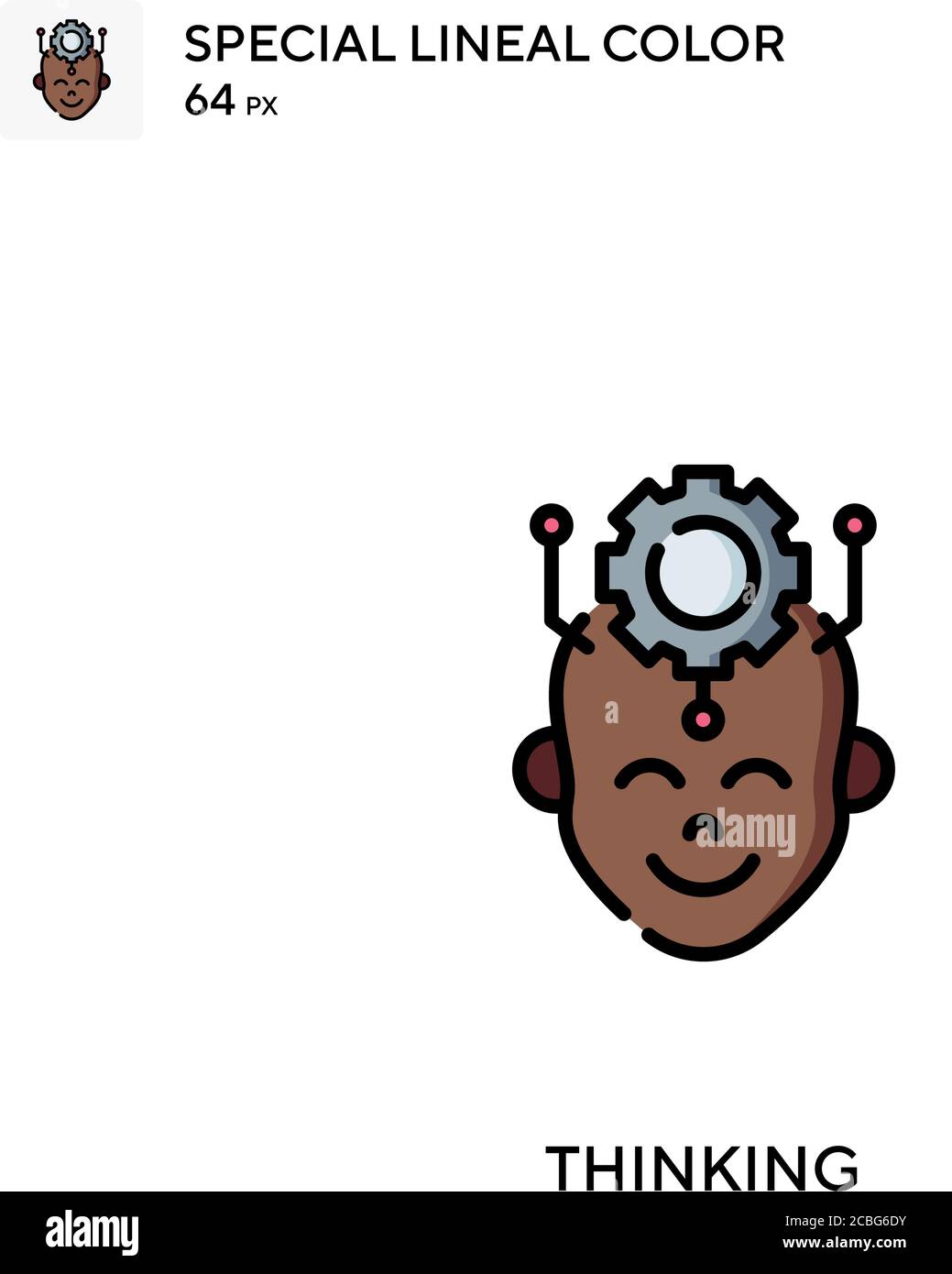 Thinking Simple vector icon. Thinking icons for your business project ...