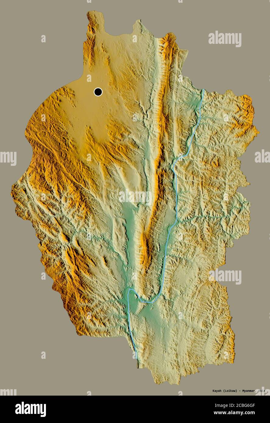 Myanmar relief map hi-res stock photography and images - Alamy
