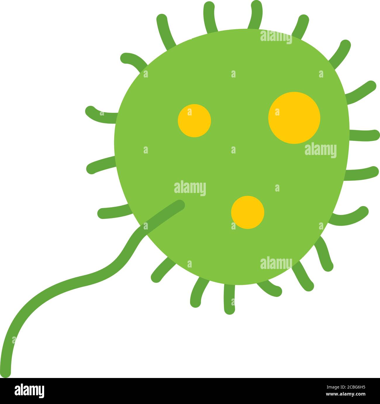icon of bacteria shape icon over white background, flat style, vector ...