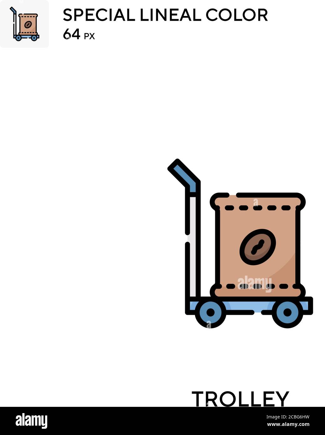 Trolley Simple vector icon. Trolley icons for your business project ...