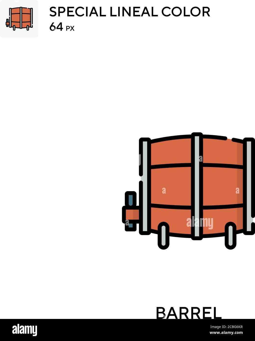 Barrel Simple vector icon. Barrel icons for your business project Stock ...