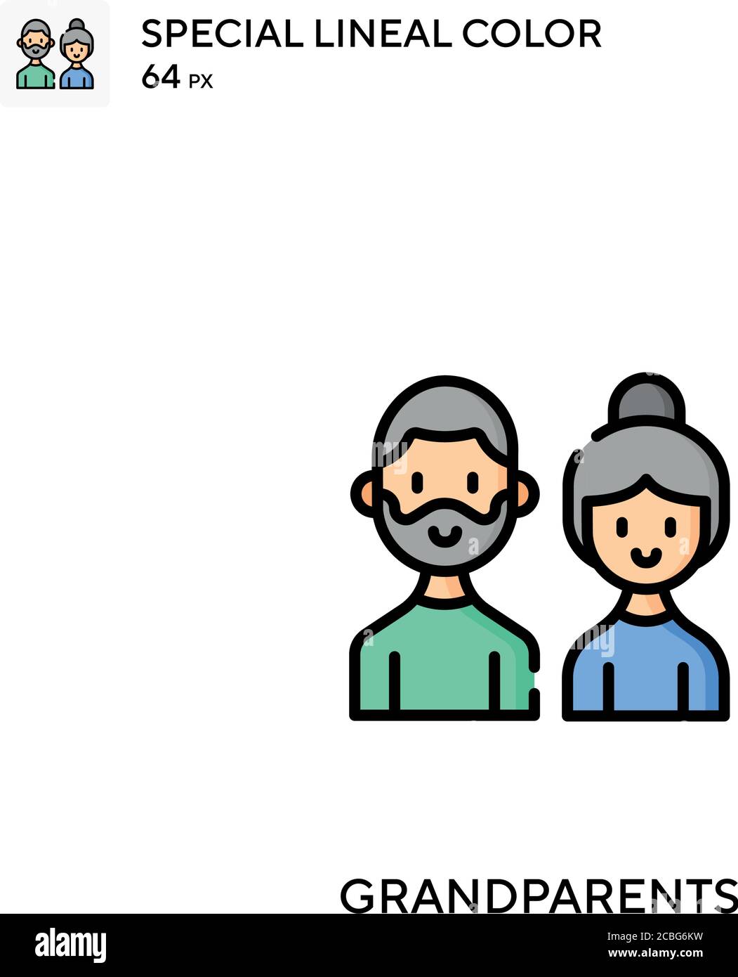 Grandparents Simple vector icon. Grandparents icons for your business ...