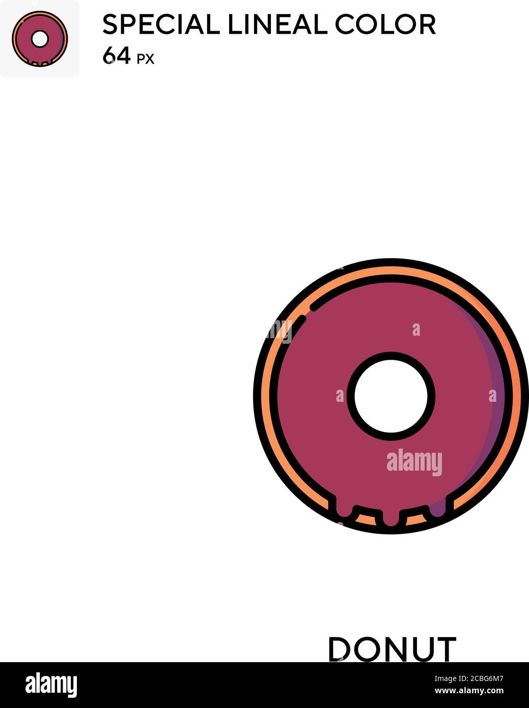 Donut Simple vector icon. Donut icons for your business project Stock ...