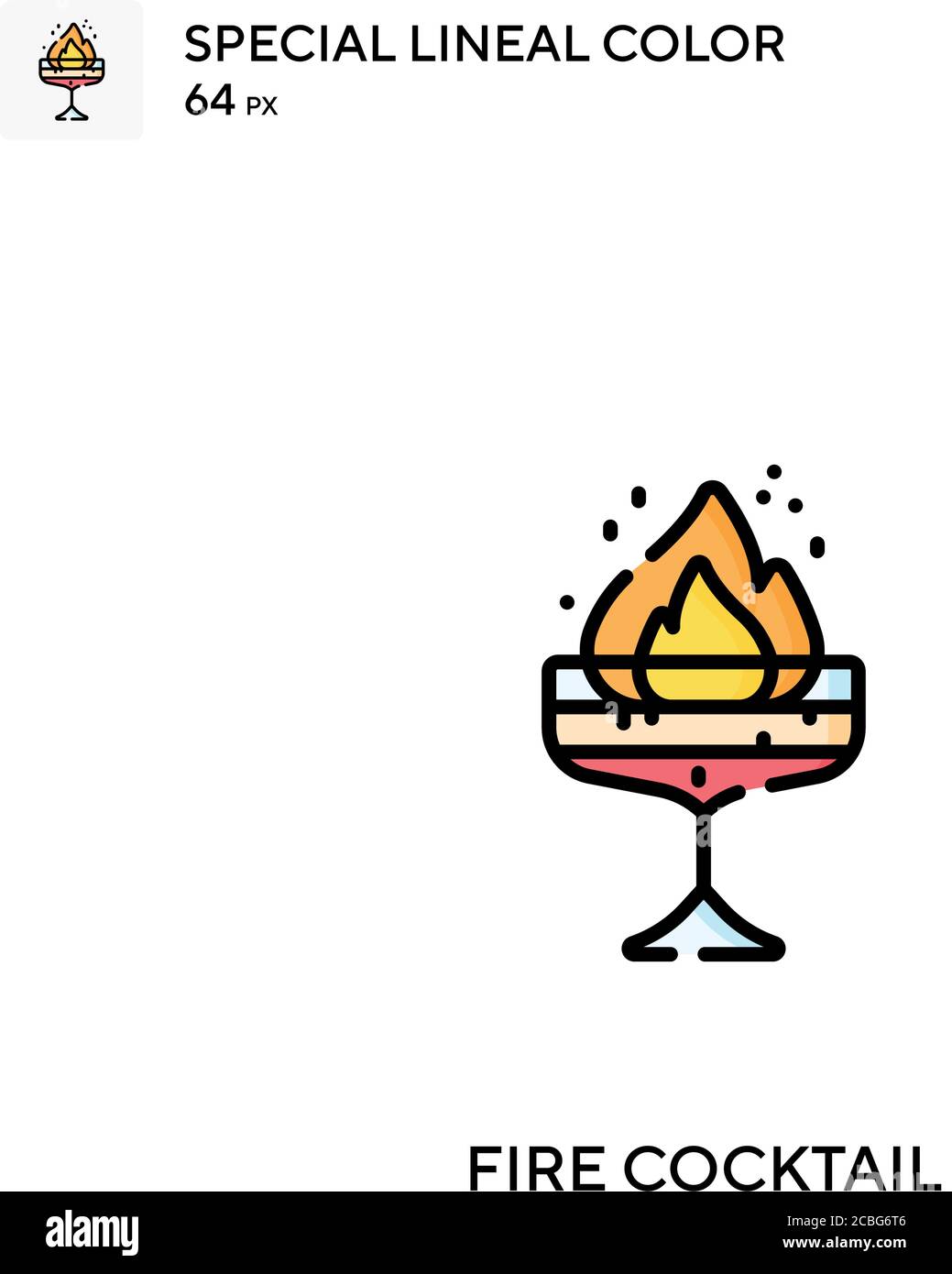 Fire cocktail Simple vector icon. Fire cocktail icons for your business ...