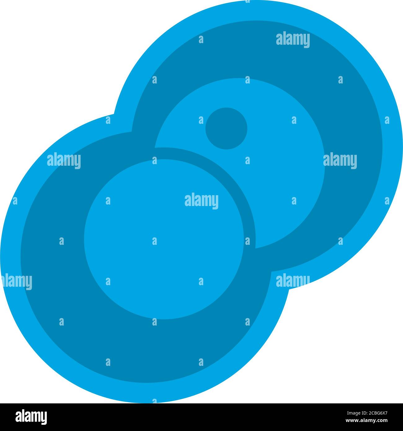 bacteria of streptococcus icon over white background, flat style ...