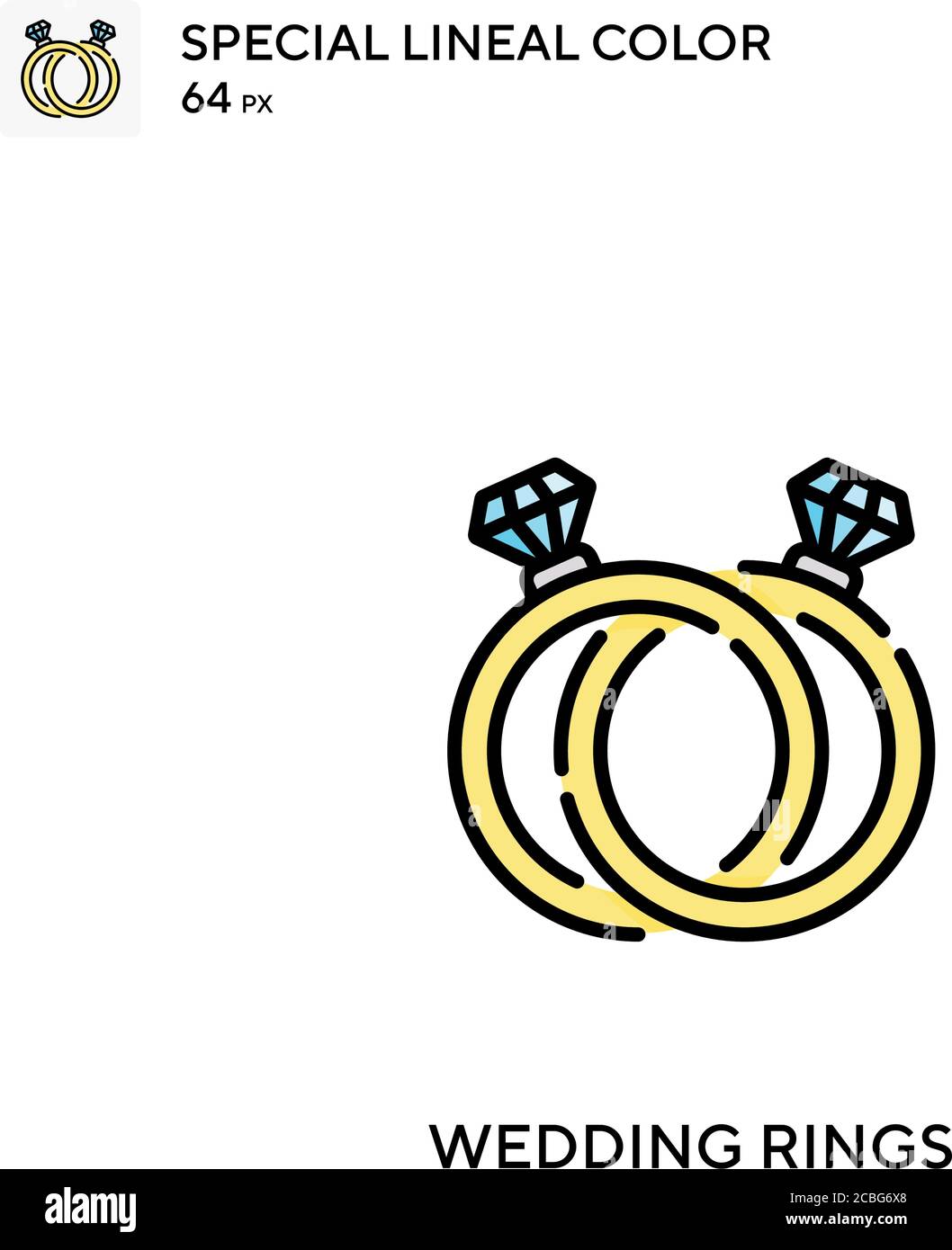 Wedding rings Simple vector icon. Wedding rings icons for your business ...