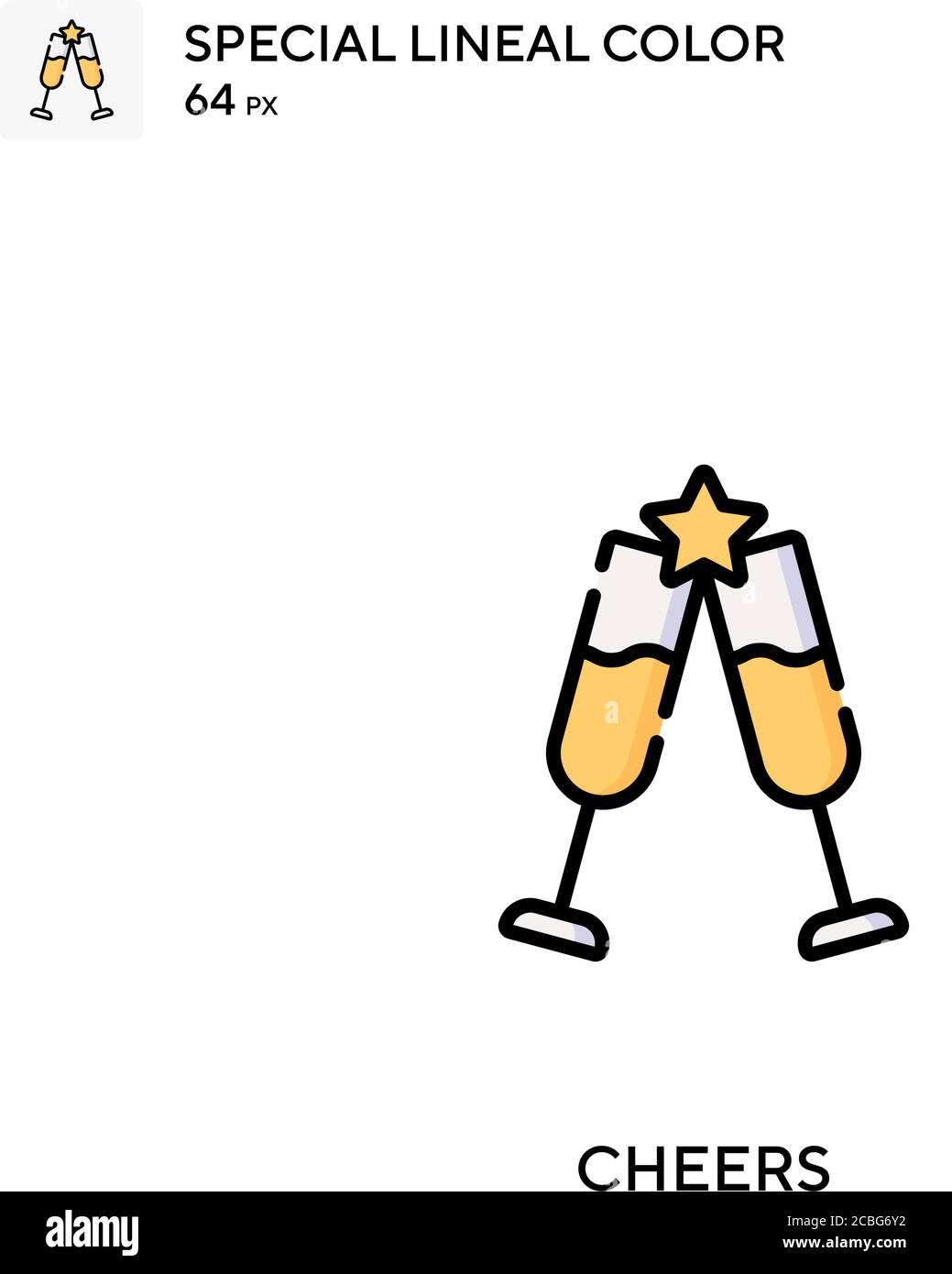 Cheers Simple vector icon. Cheers icons for your business project Stock ...