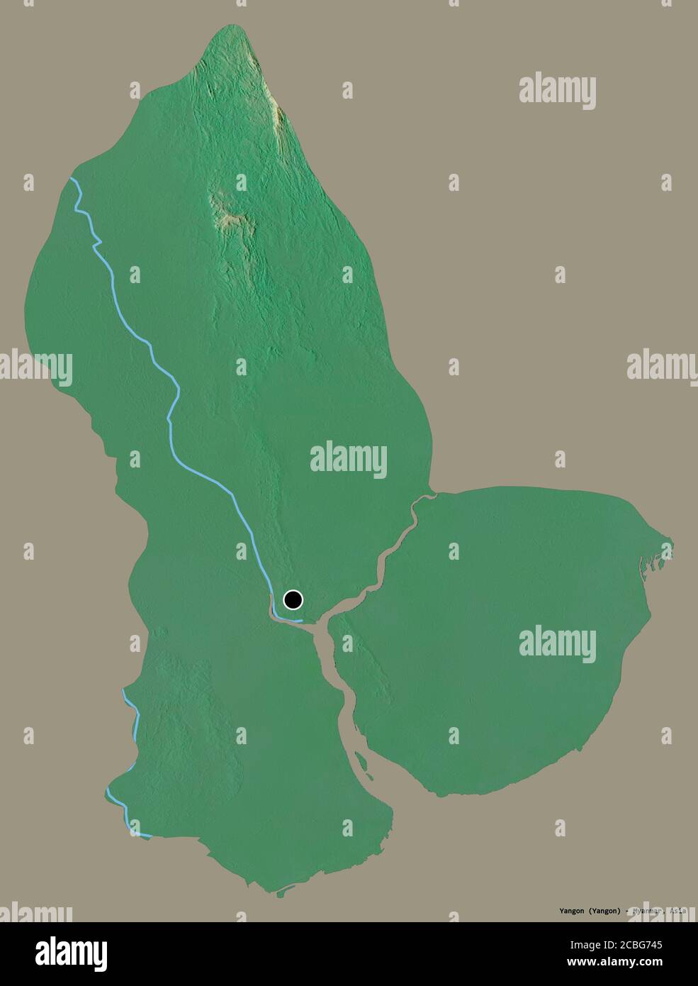 Myanmar relief map hi-res stock photography and images - Alamy