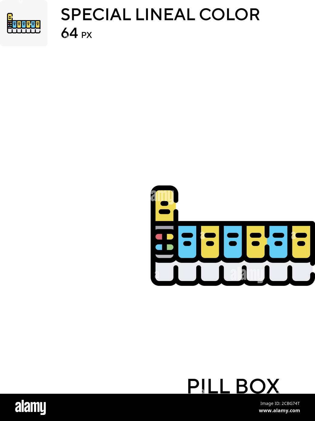 Pill box Simple vector icon. Pill box icons for your business project ...