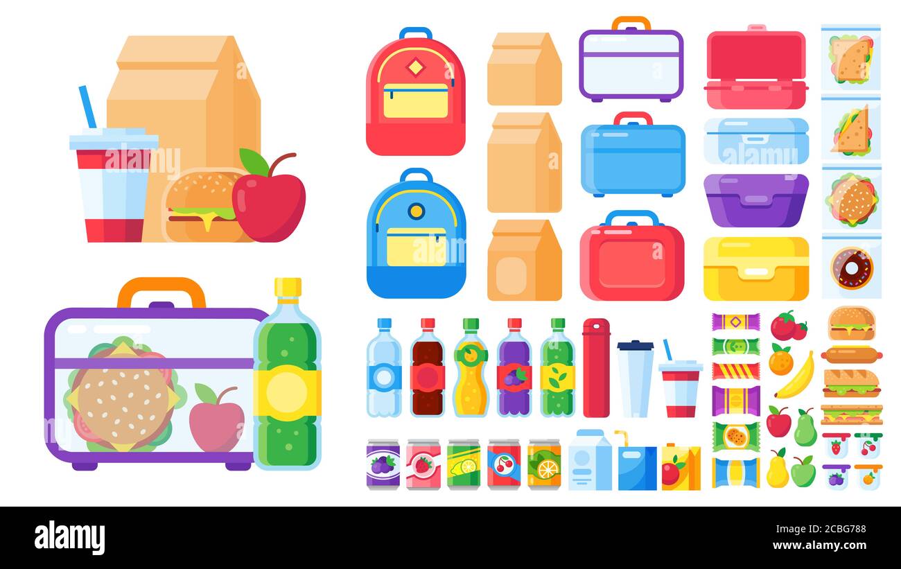 Lunchbox school water Cut Out Stock Images & Pictures - Alamy