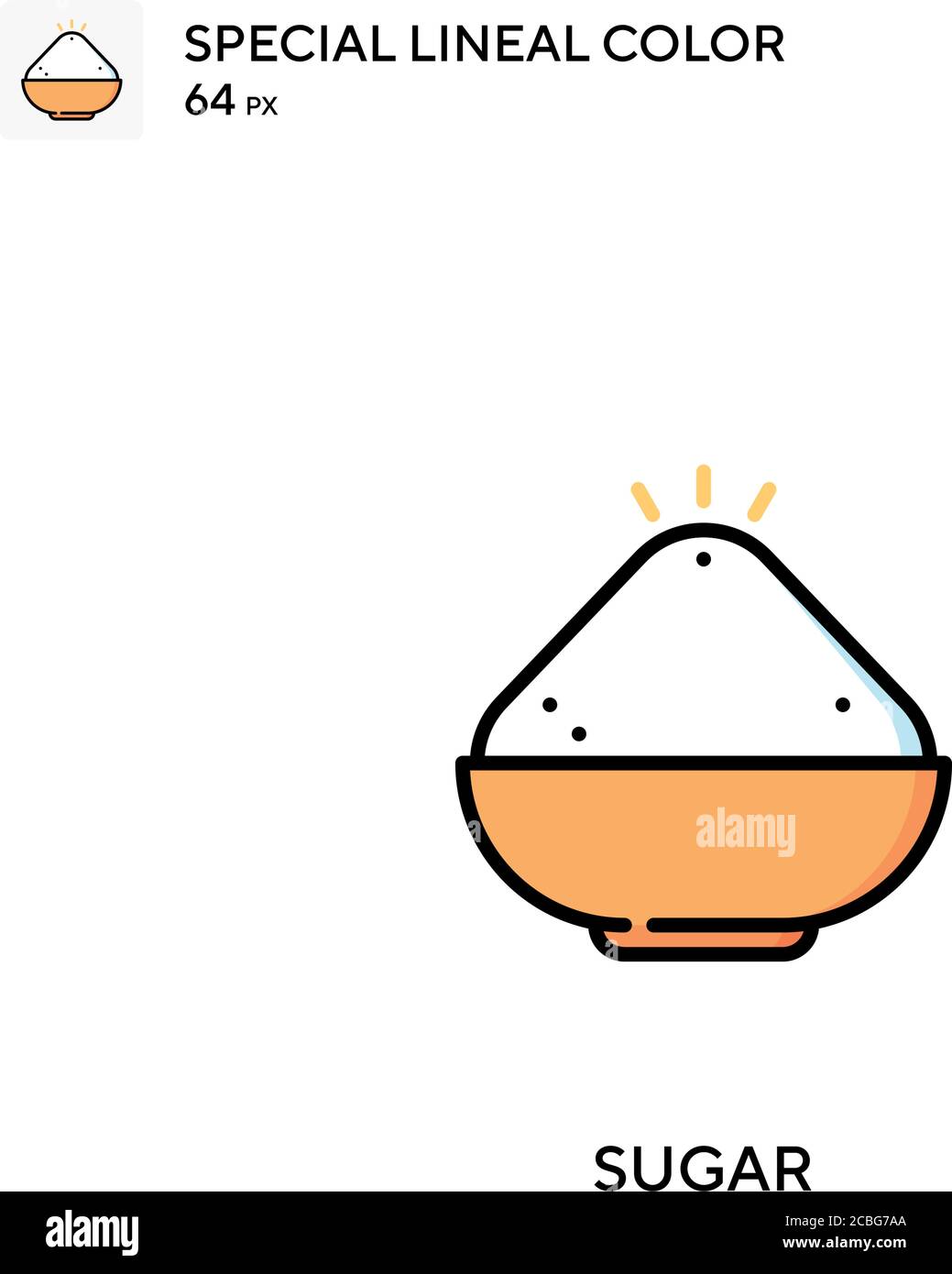 Sugar Simple vector icon. Sugar icons for your business project Stock ...