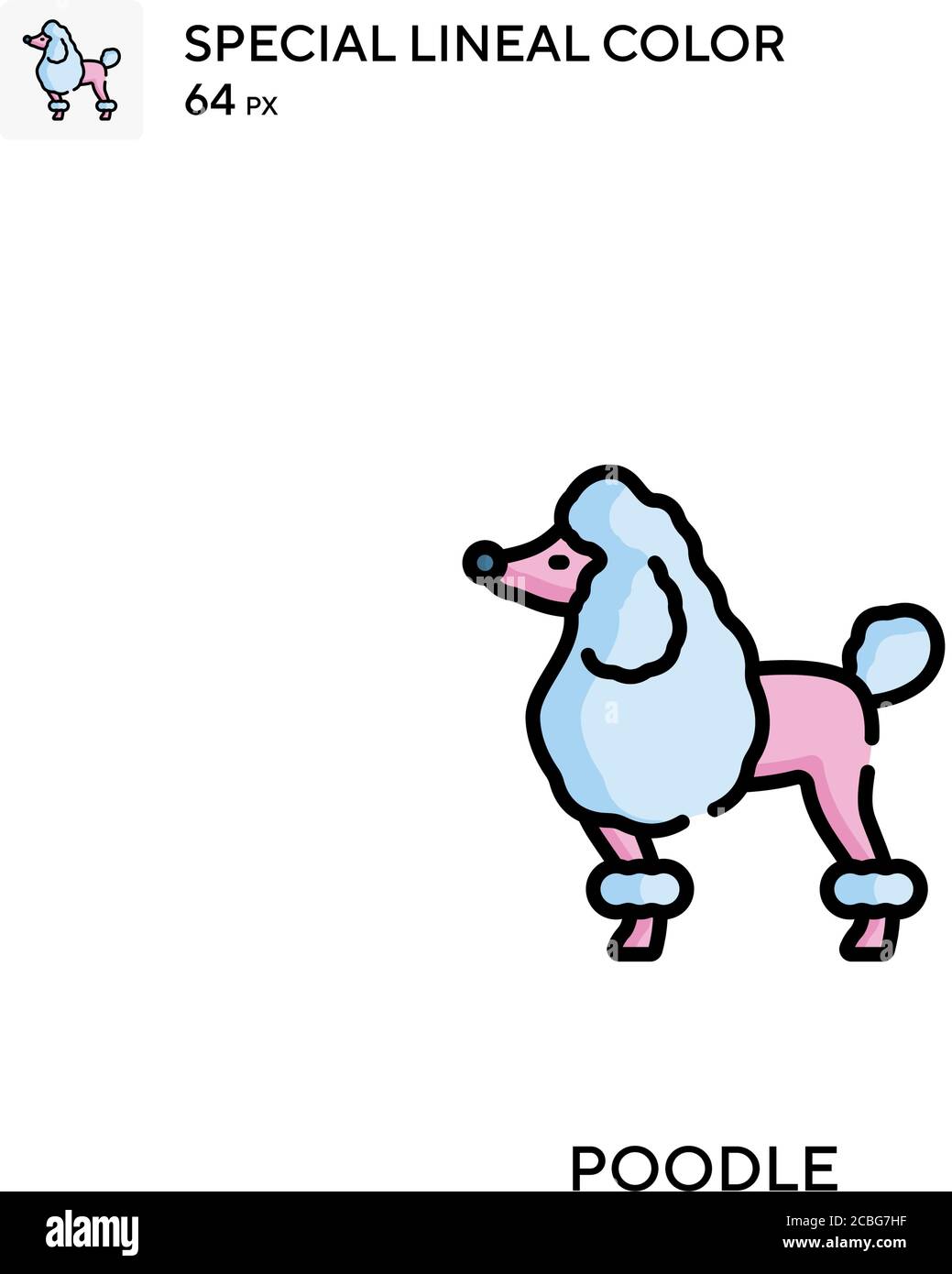 Poodle Simple vector icon. Poodle icons for your business project Stock ...