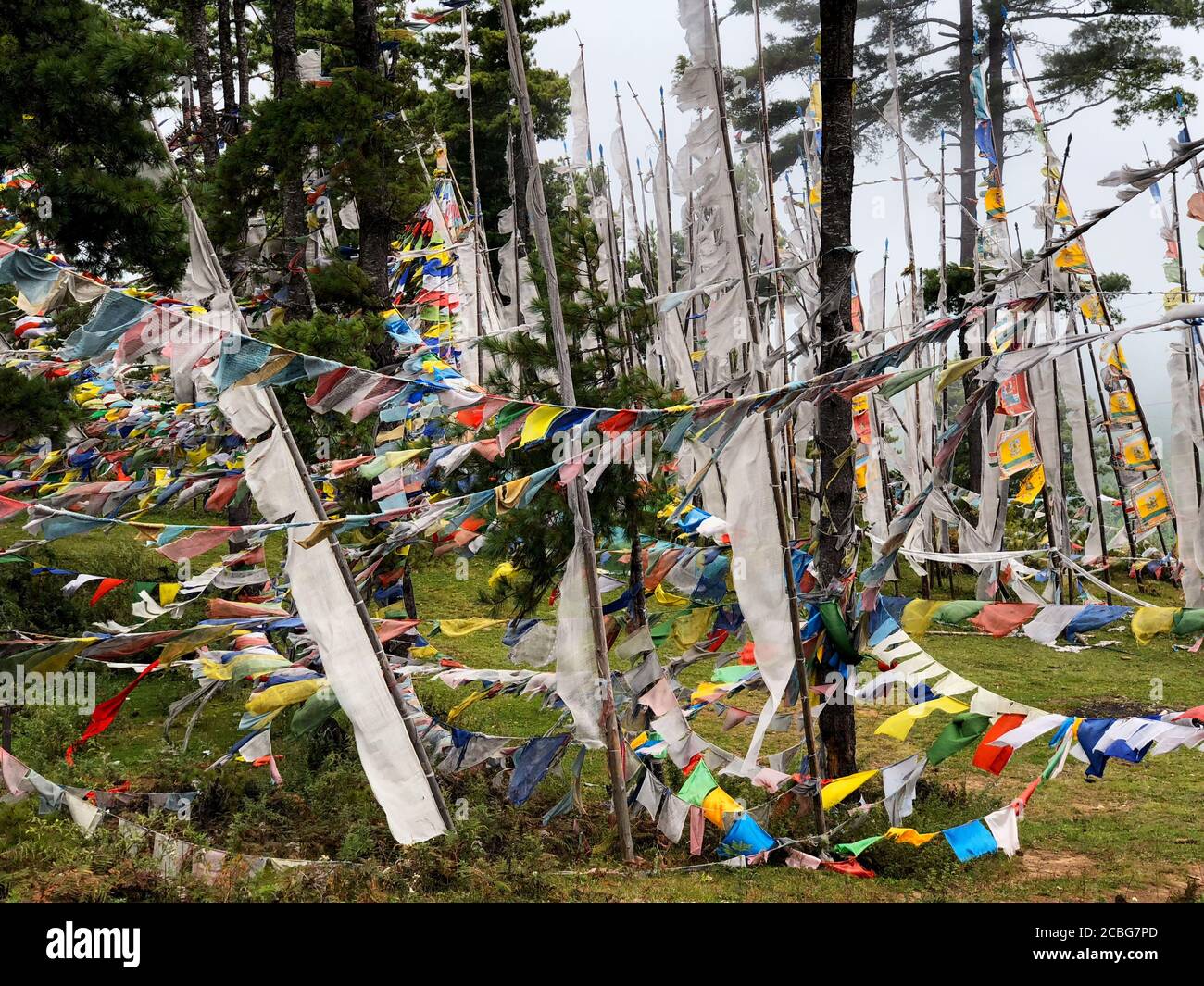 Tibetan prayer flags blowing in hi-res stock photography and images - Alamy