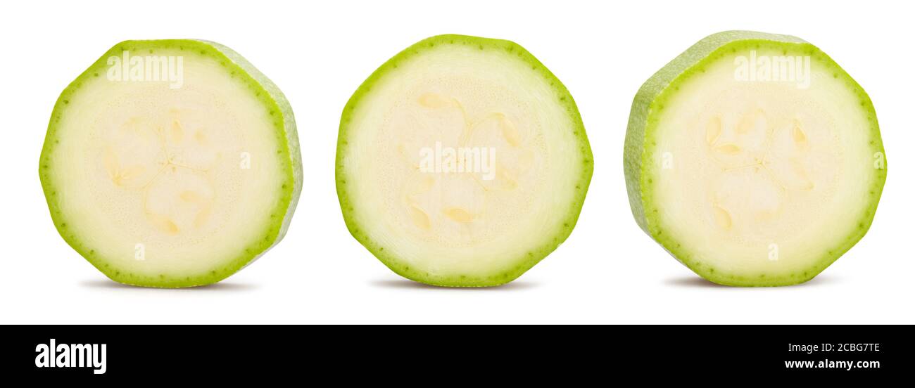 sliced marrow path isolated on white Stock Photo - Alamy