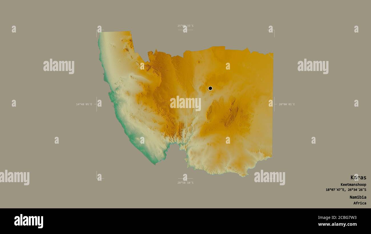 Map Karas Region Namibia