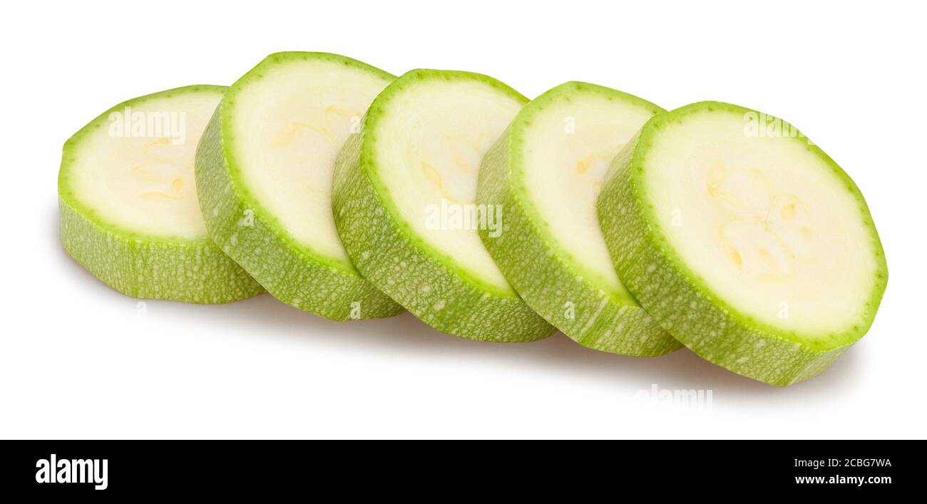 sliced marrow path isolated on white Stock Photo - Alamy