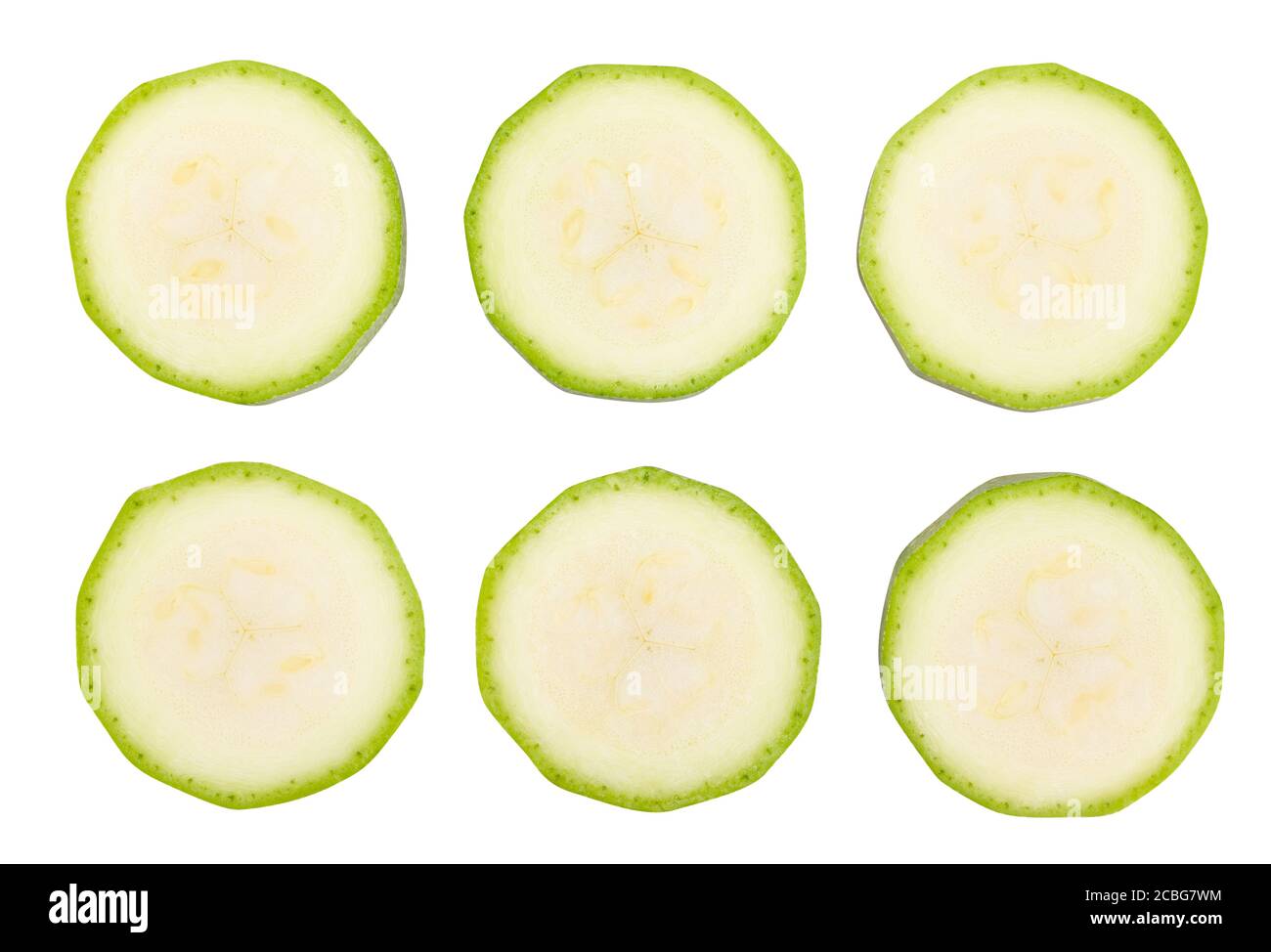 sliced marrow path isolated on white Stock Photo - Alamy