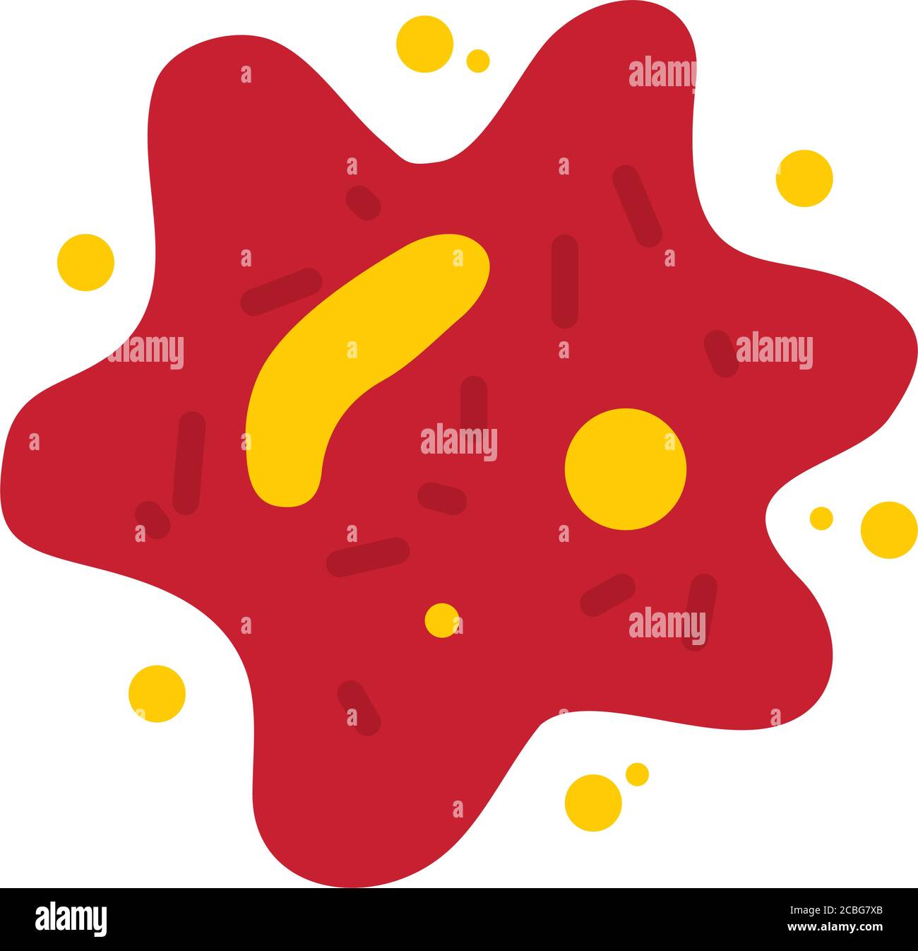 rhinovirus bacteria icon over white background, flat style, vector ...